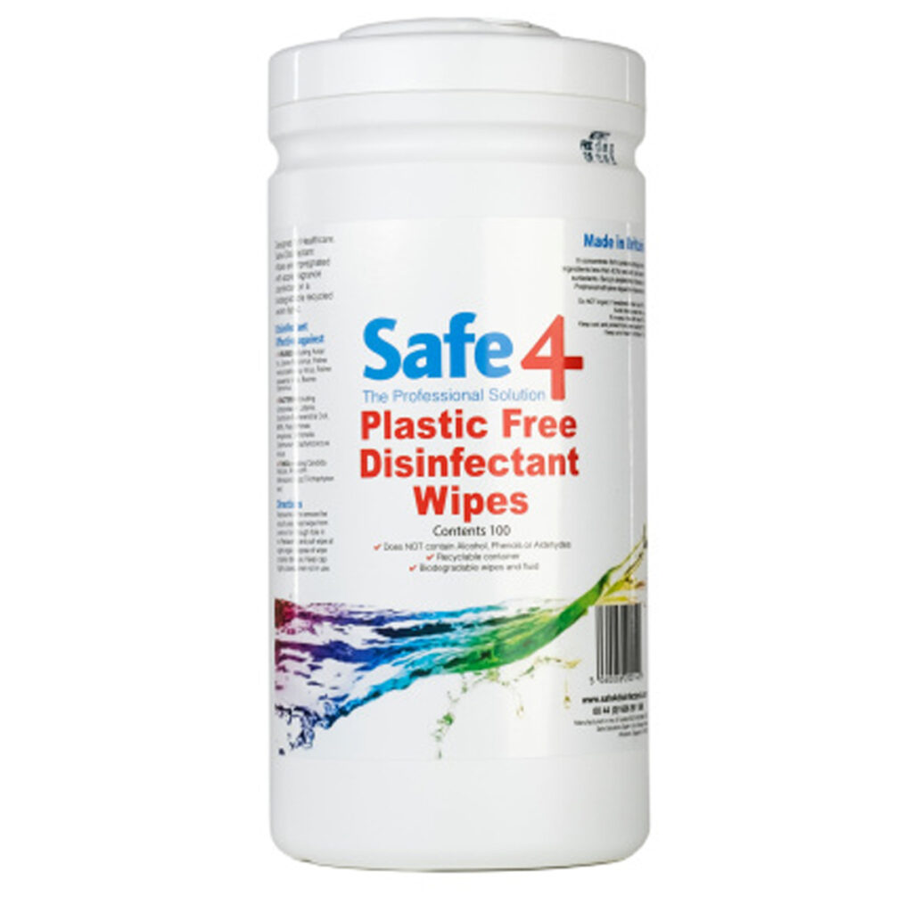 Safe4 Plastic-Free Disinfectant Wipes - The Vet Store - Safe4 Brand